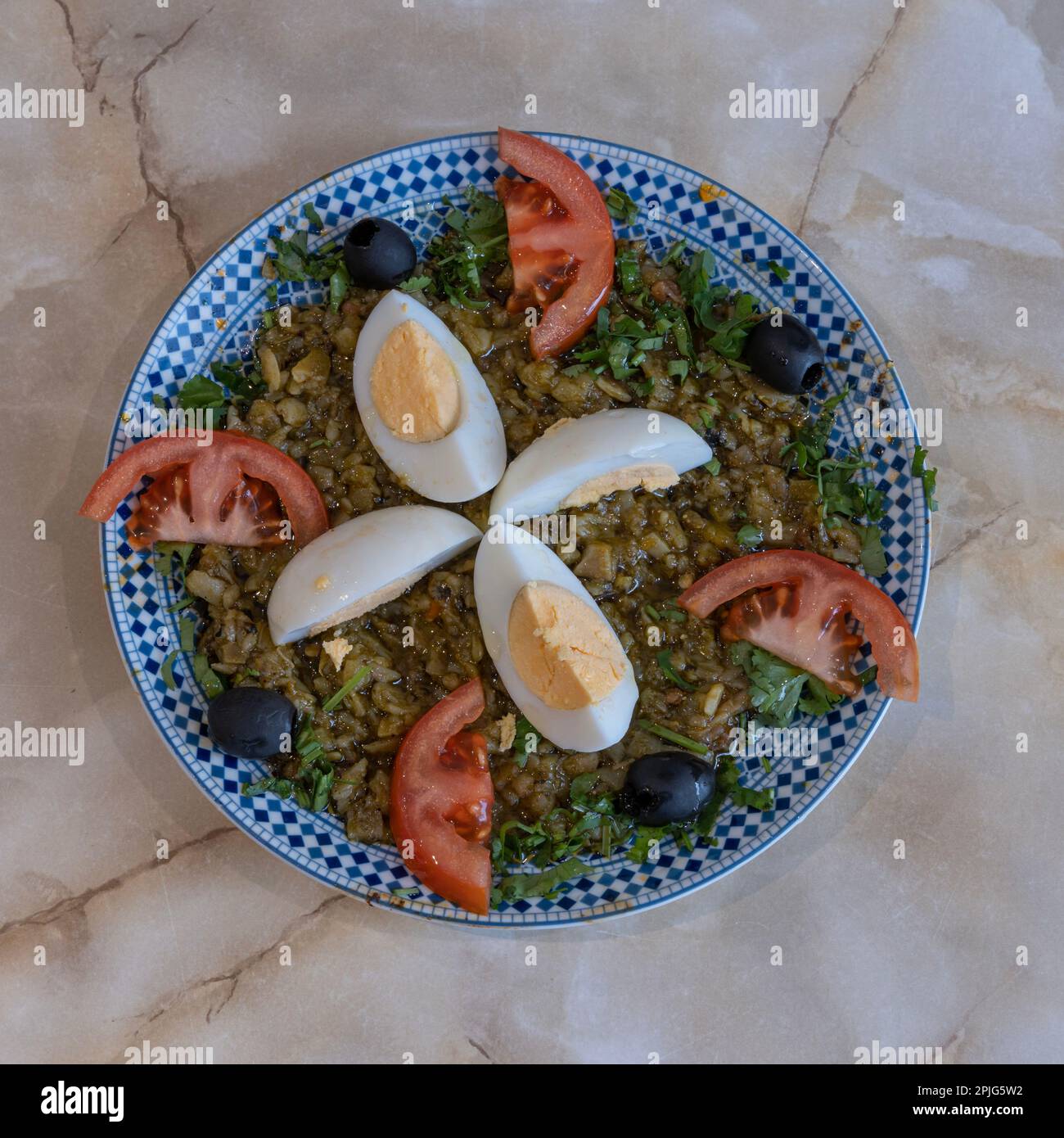 Tunisian dishe culinary Still Life. Mechouia salad Stock Photo - Alamy
