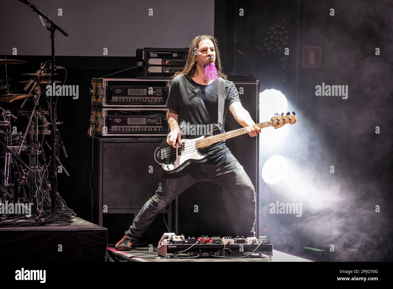 Oslo, Norway. 01st Apr, 2023. Bass player Bryan Beller performs live ...