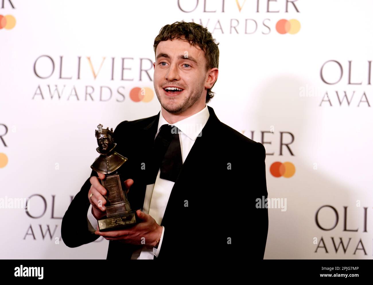 Paul Mescal in the press room after winning the Best Actor award for A ...