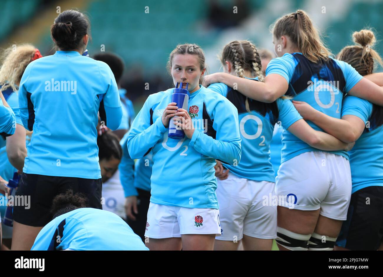 Woman rugby warm up hi-res stock photography and images - Alamy