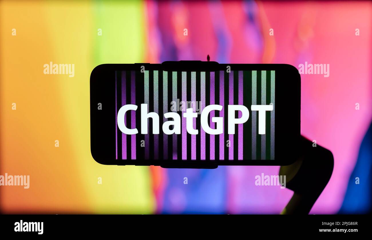 In this photo illustration, the ChatGPT logo is seen displayed on a ...