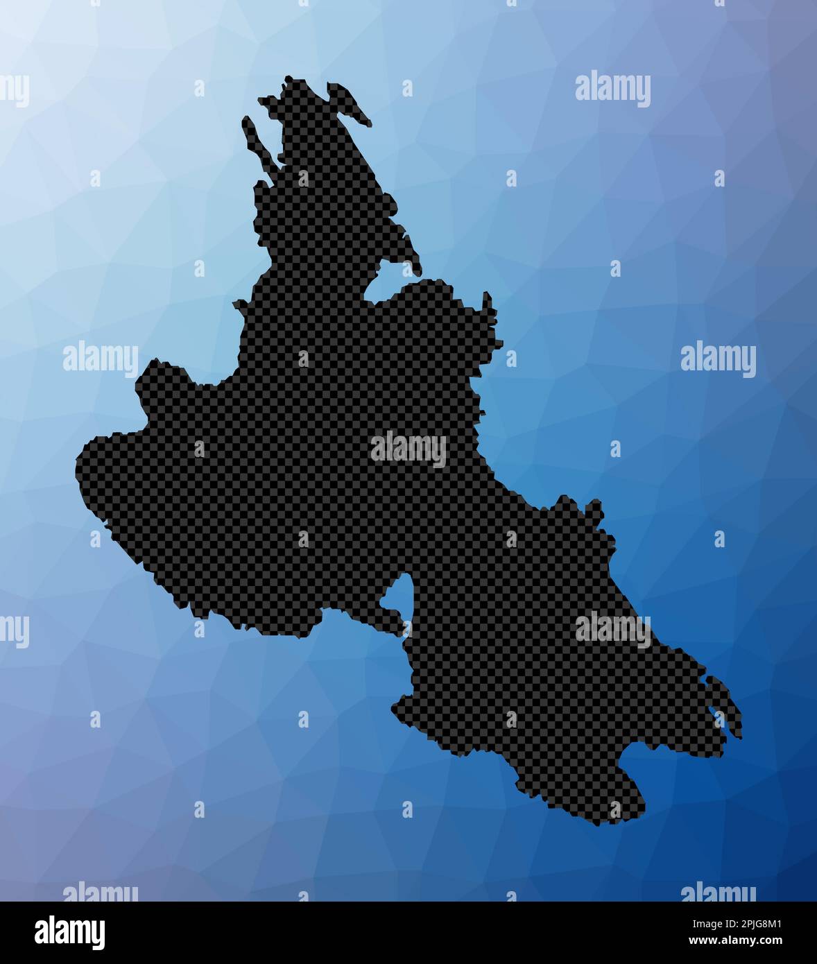 Krk geometric map. Stencil shape of Krk in low poly style. Powerful ...