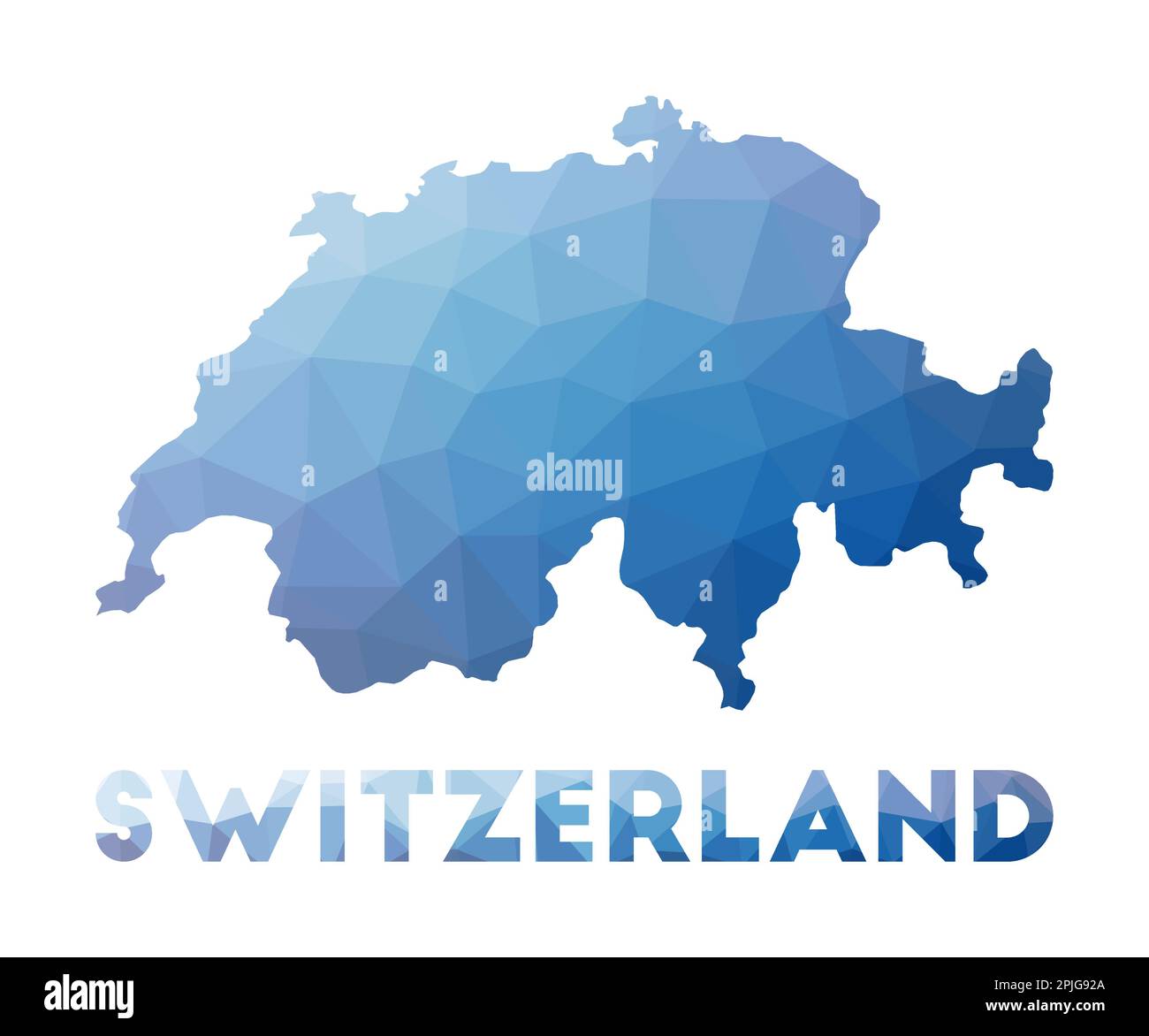 Switzerland polygonal map hi-res stock photography and images - Alamy