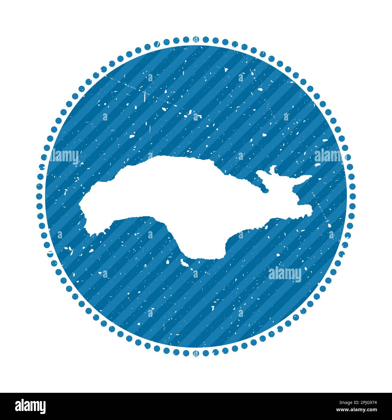 Samos striped retro travel sticker. Badge with map of island, vector ...