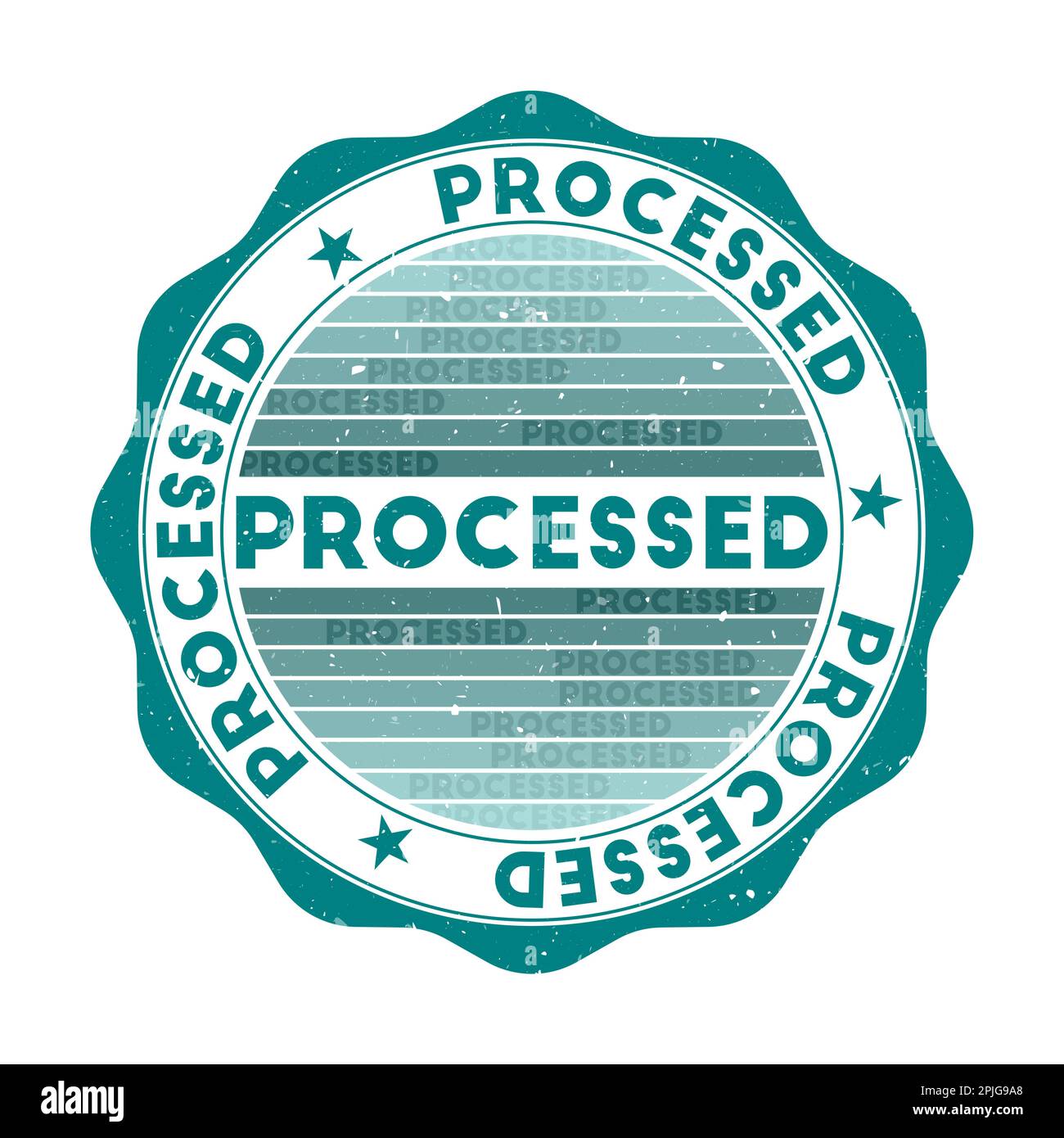 Processed badge hi-res stock photography and images - Alamy