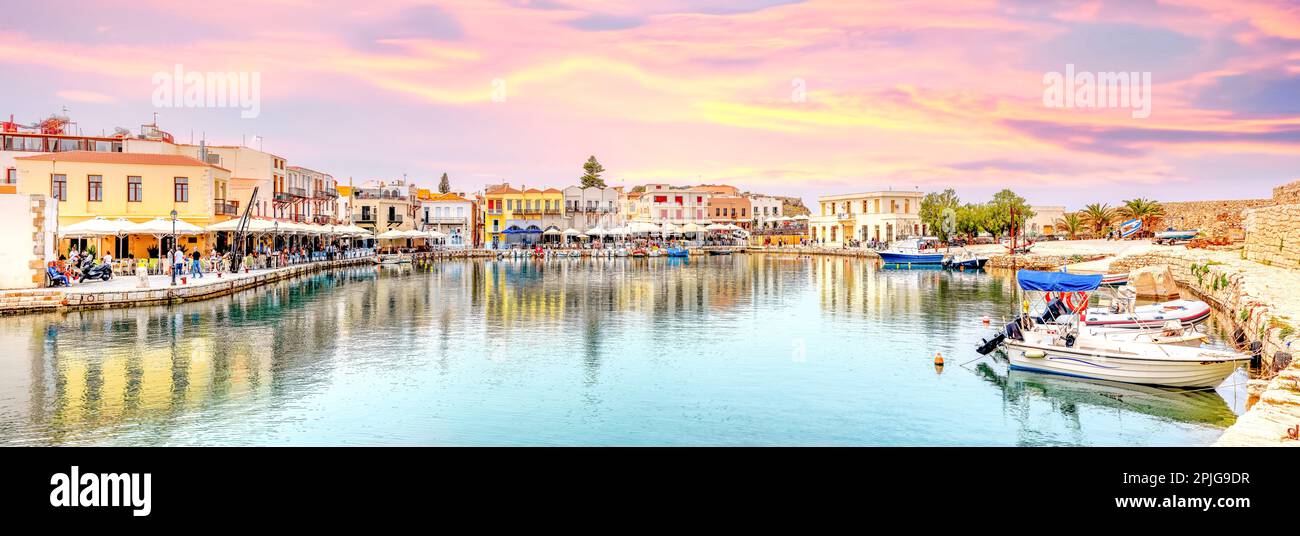 Harbour of Rethymnon, Crete, Greece Stock Photo - Alamy