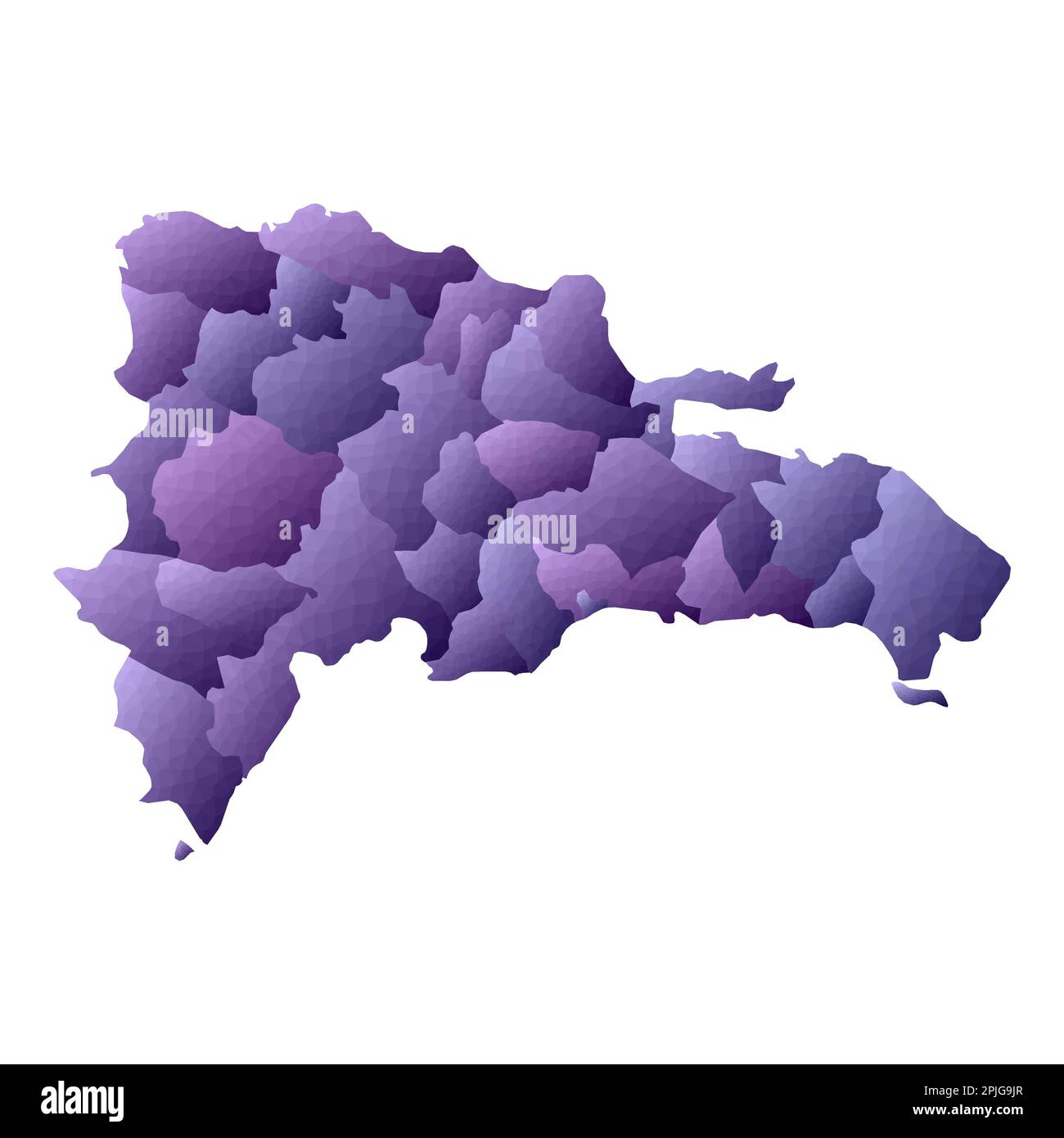 Dominican Republic map. Geometric style country outline. Good-looking ...