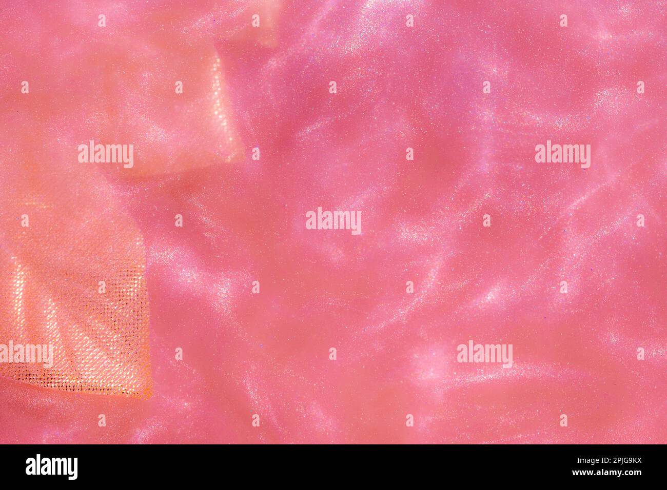 pink, viva magenta leaves on pink Shiny Abstract Background. Paints ...