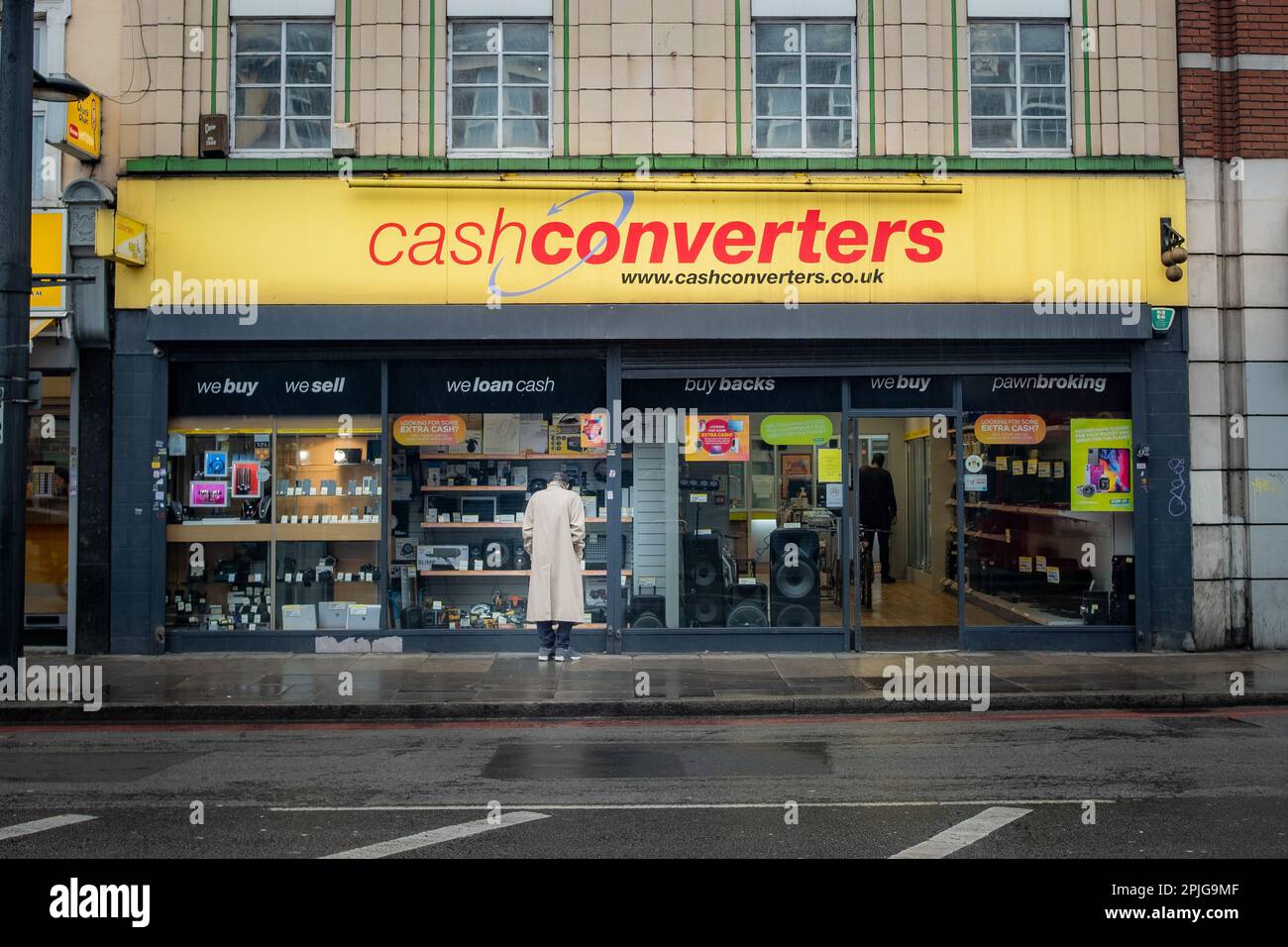 London- February 2023: Cash Converter on Streatham High Street, a chain ...