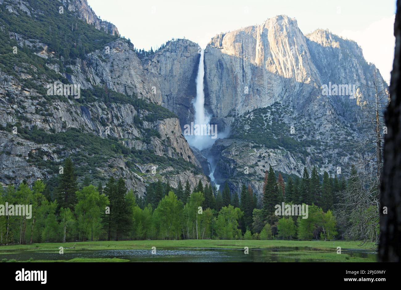 View at Yosemite Falls - Yosemite National Park, California Stock Photo ...