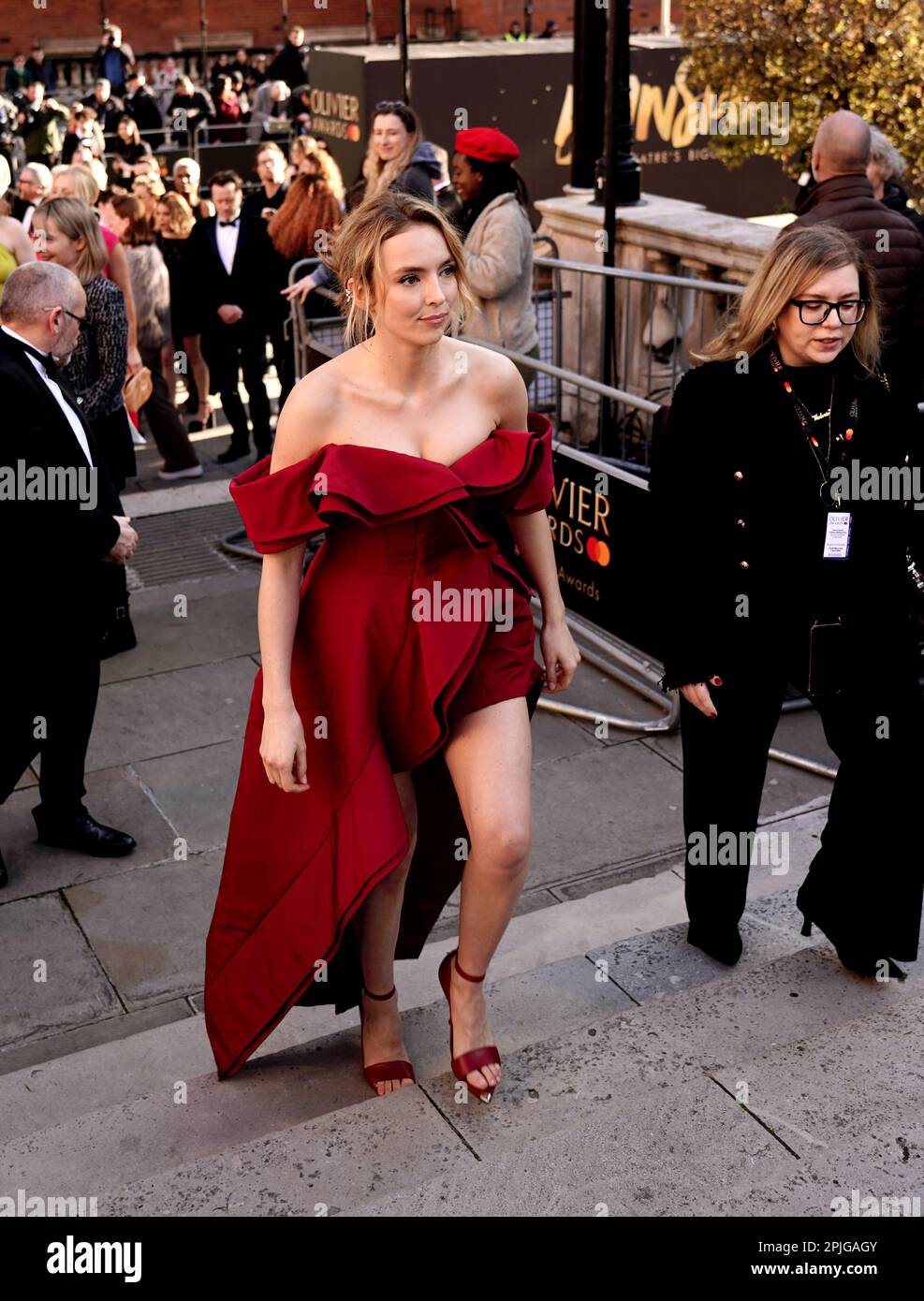 Jodie Comer attending the Olivier Awards at the Royal Albert Hall ...