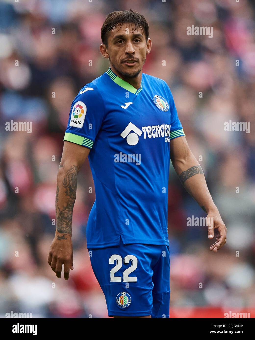 Damian Suarez of Getafe CF during the La Liga Santander match between ...