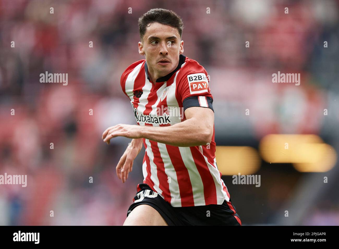 Oier Zarraga of Athletic Club during the La Liga Santander match ...