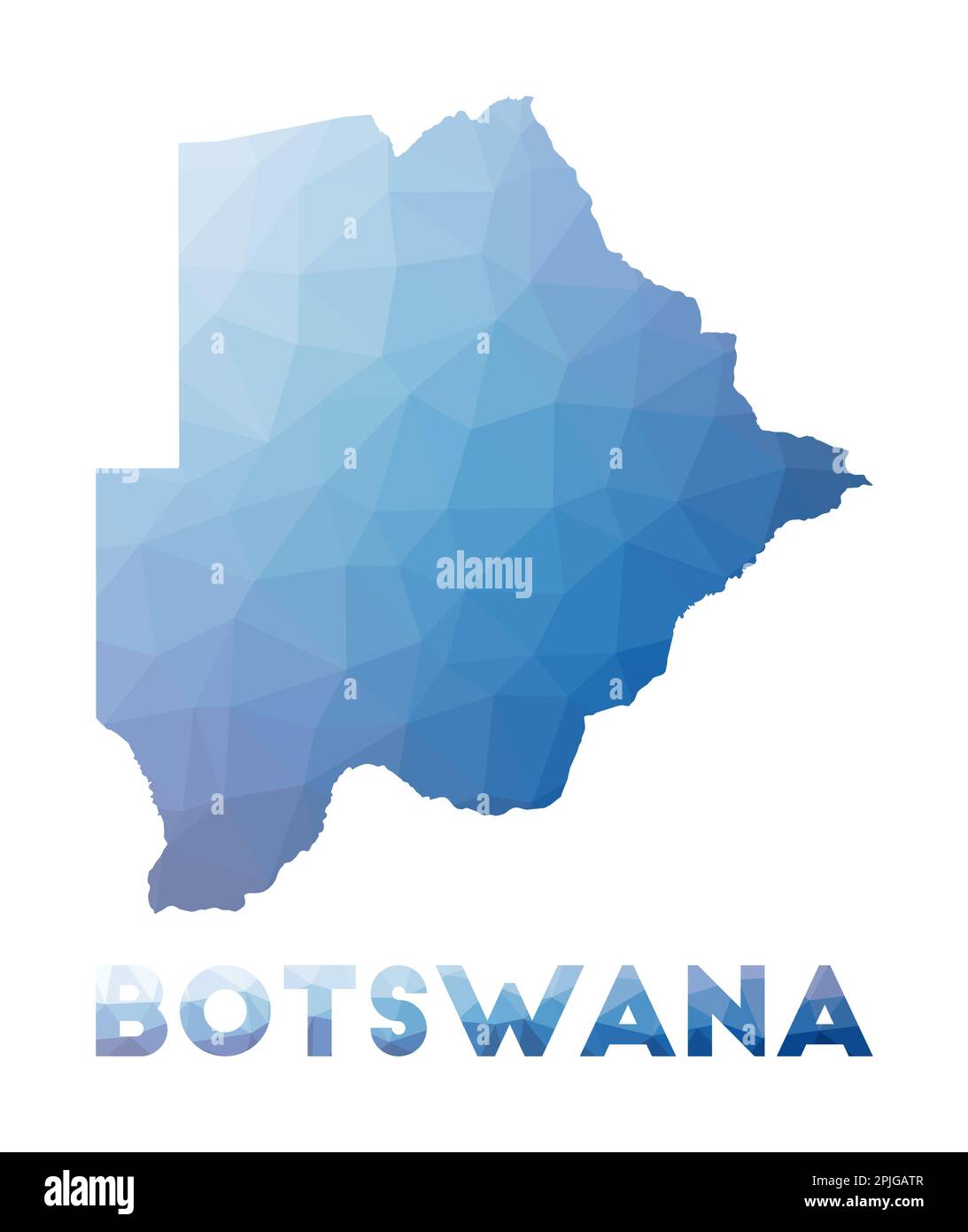 Botswana polygonal map Stock Vector Images - Alamy