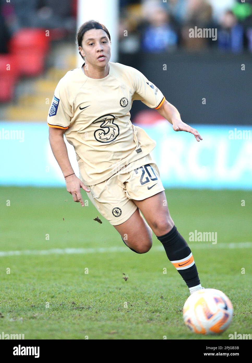 Chelsea's Sam Kerr in action during the Barclays Women's Super League ...