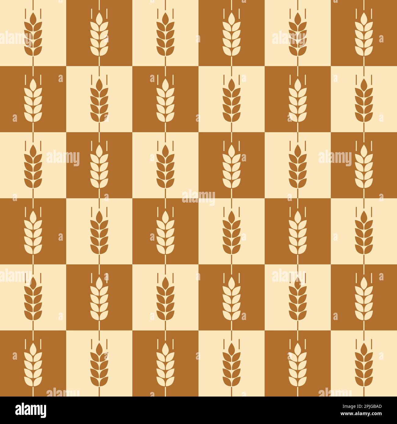 Ear of malt, corn, wheat seamless pattern. Repeating golden agriculture ...