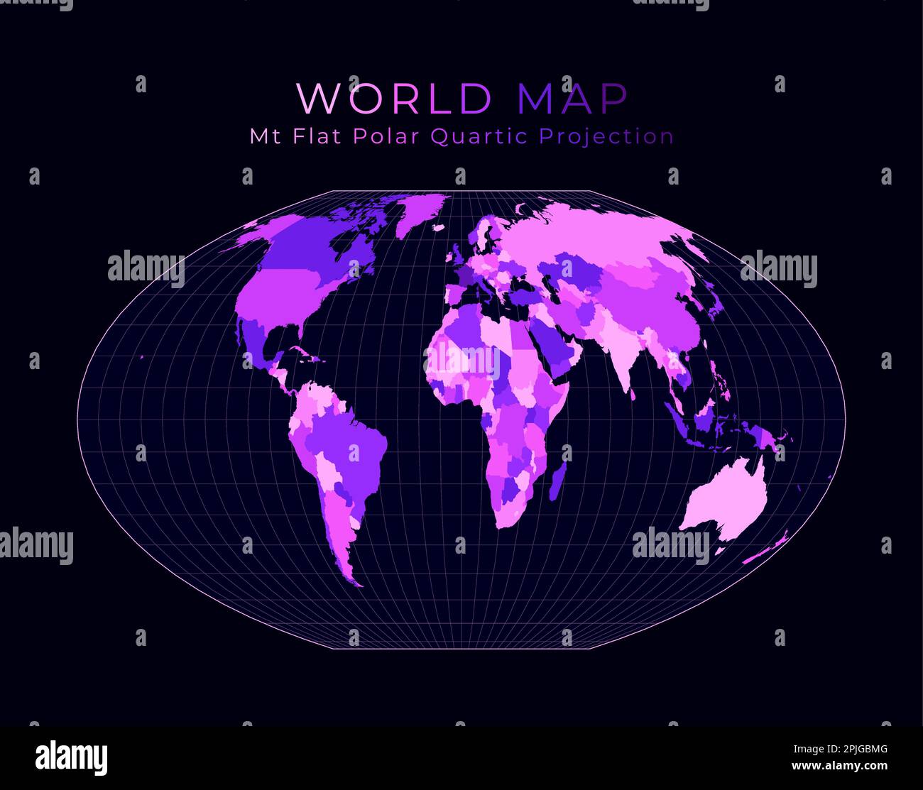 World Map. McBryde-Thomas flat-polar quartic pseudocylindrical equal ...
