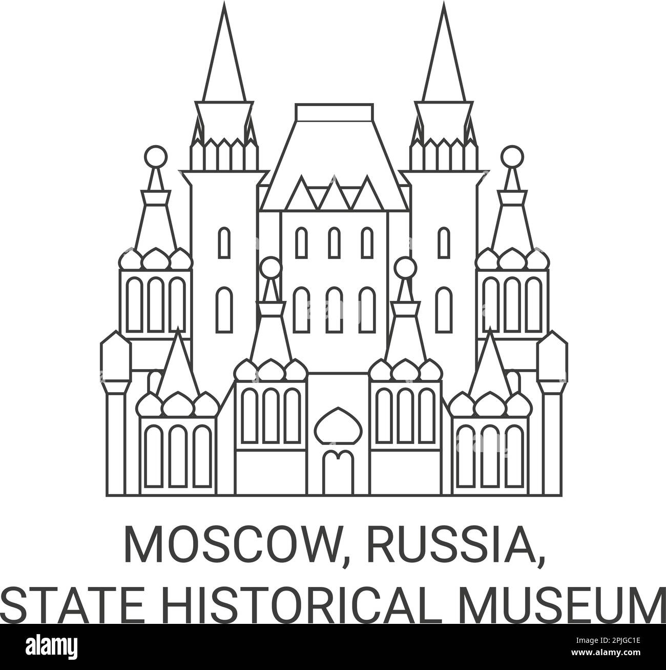 Russia, Moscow, State Historical Museum travel landmark vector ...