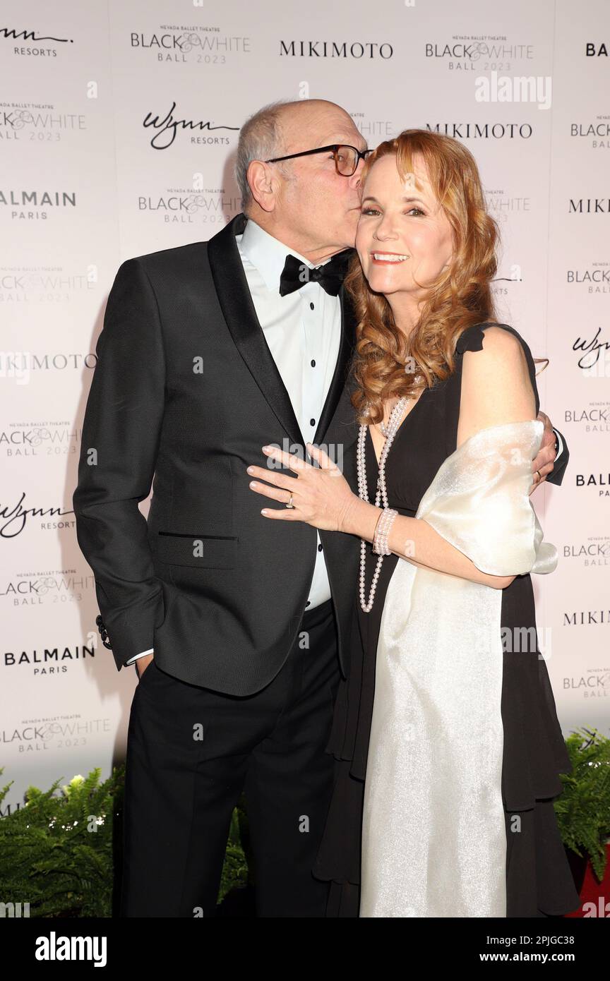 Howard Deutch and Lea Thompson at the annual "Black & White Ball" being ...