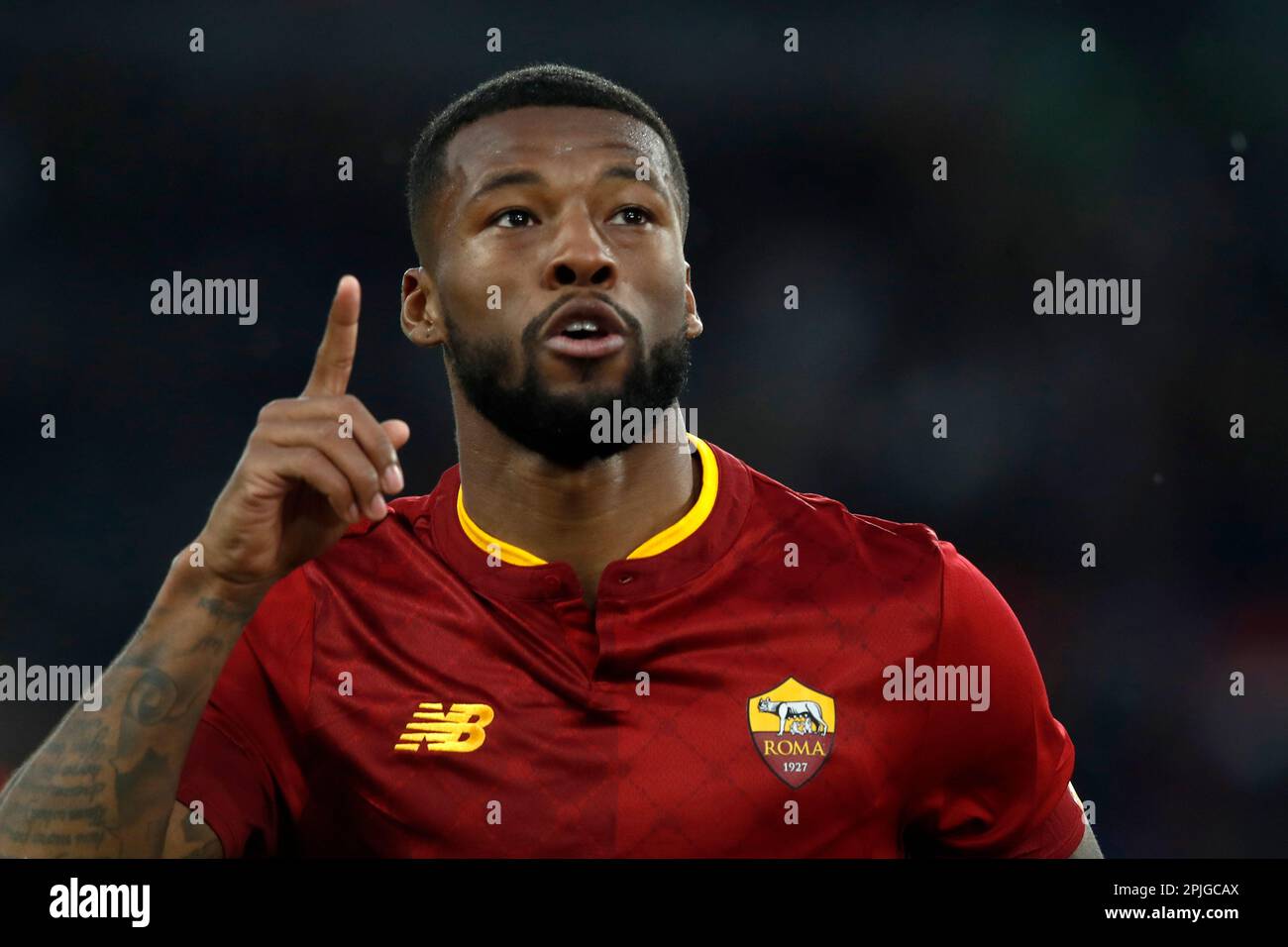 Rome, Italy. 02nd Apr, 2023. Georginio Wijnaldum, of AS Roma ...