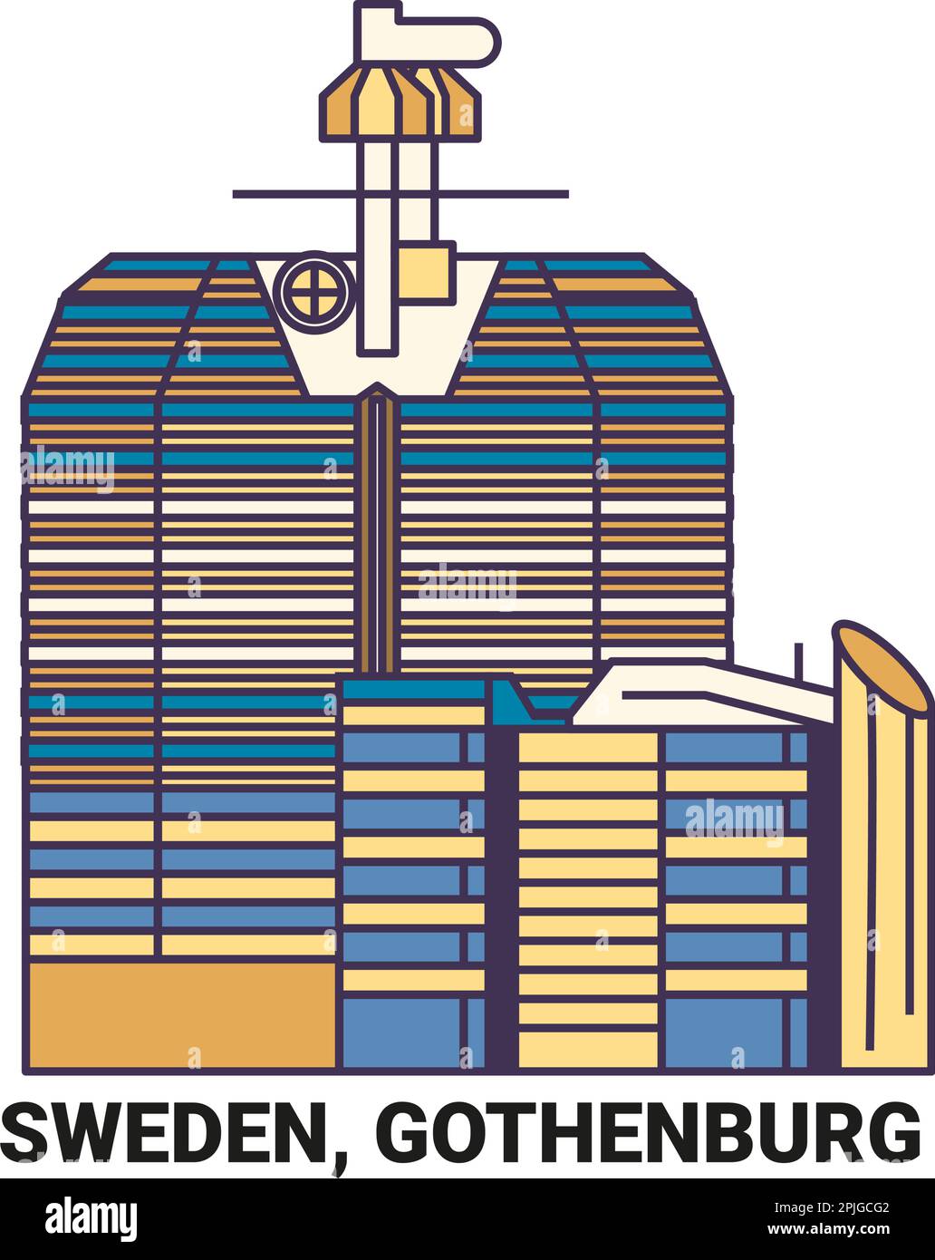 Sweden, Gothenburg, travel landmark vector illustration Stock Vector Image & Art - Alamy