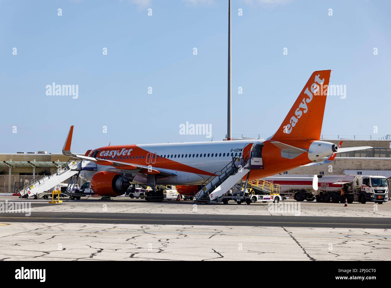 Malta International Airport, Malta. 21nd Mar, 2023. A easyJet Airbus ...