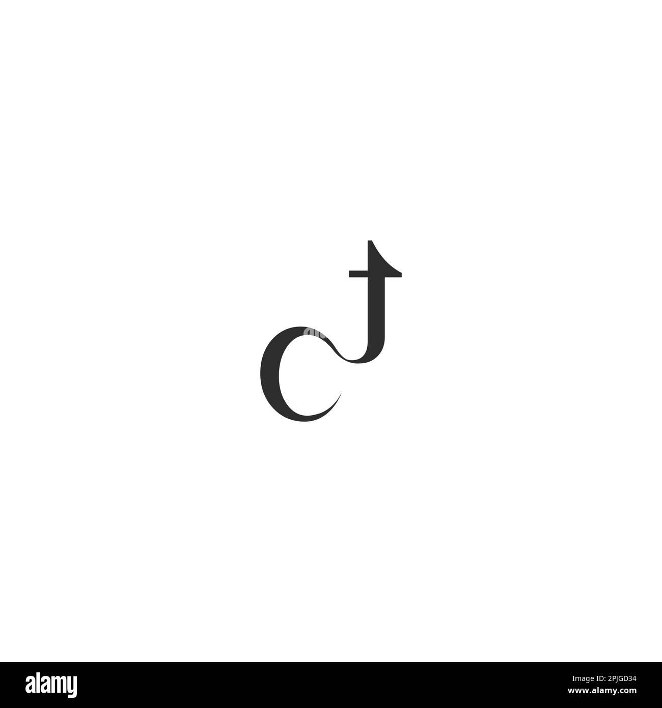 Alphabet Initials logo CT, TC, C and T Stock Vector Image & Art - Alamy