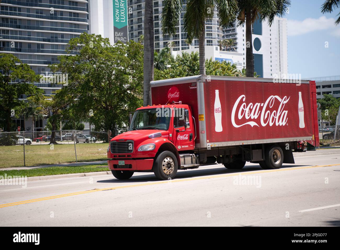 Miami, Florida USA - April 15, 2021: Coca Cola Freightliner Business ...