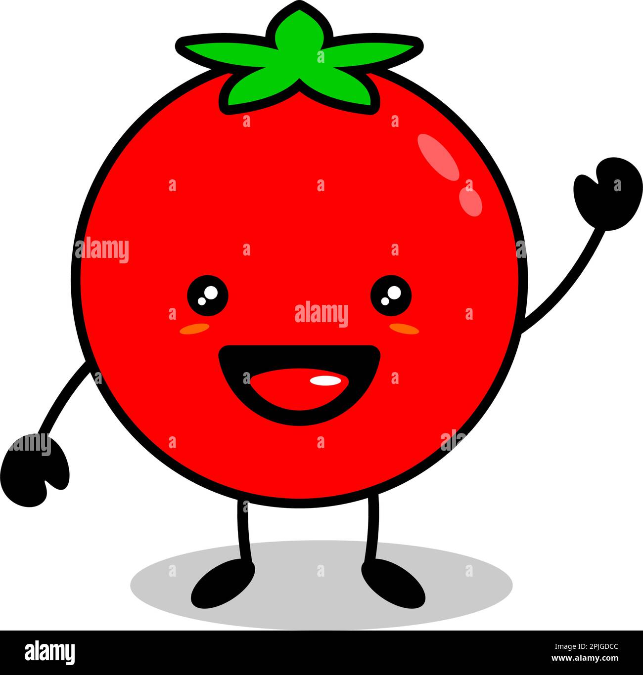 Cartoon red tomato smiling happy Stock Vector Images - Alamy