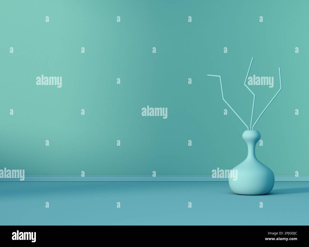 Minimalism empty interior scene with vase. 3d rendering Stock Photo - Alamy