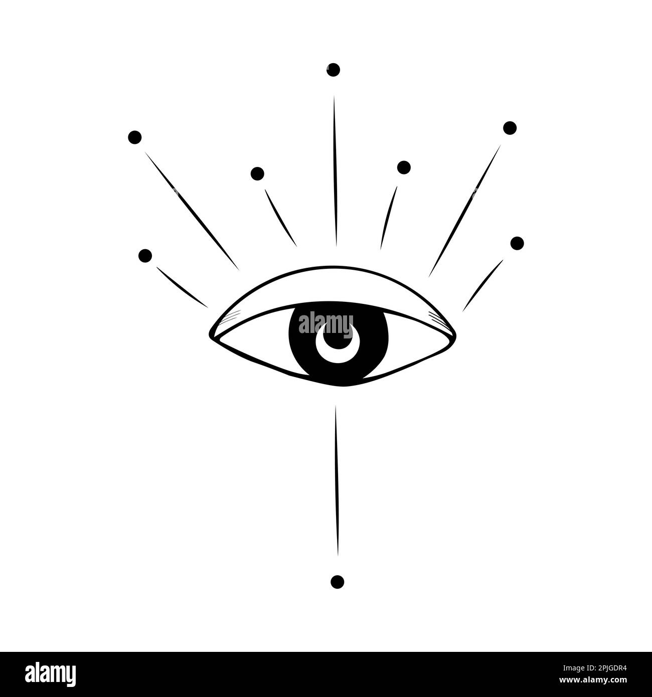 Hand Drawn All Seeing Eye Line Icon Third Eye Symbol Mystical And hand-drawn-all-seeing-eye-line-icon-third-eye-symbol-mystical-and
