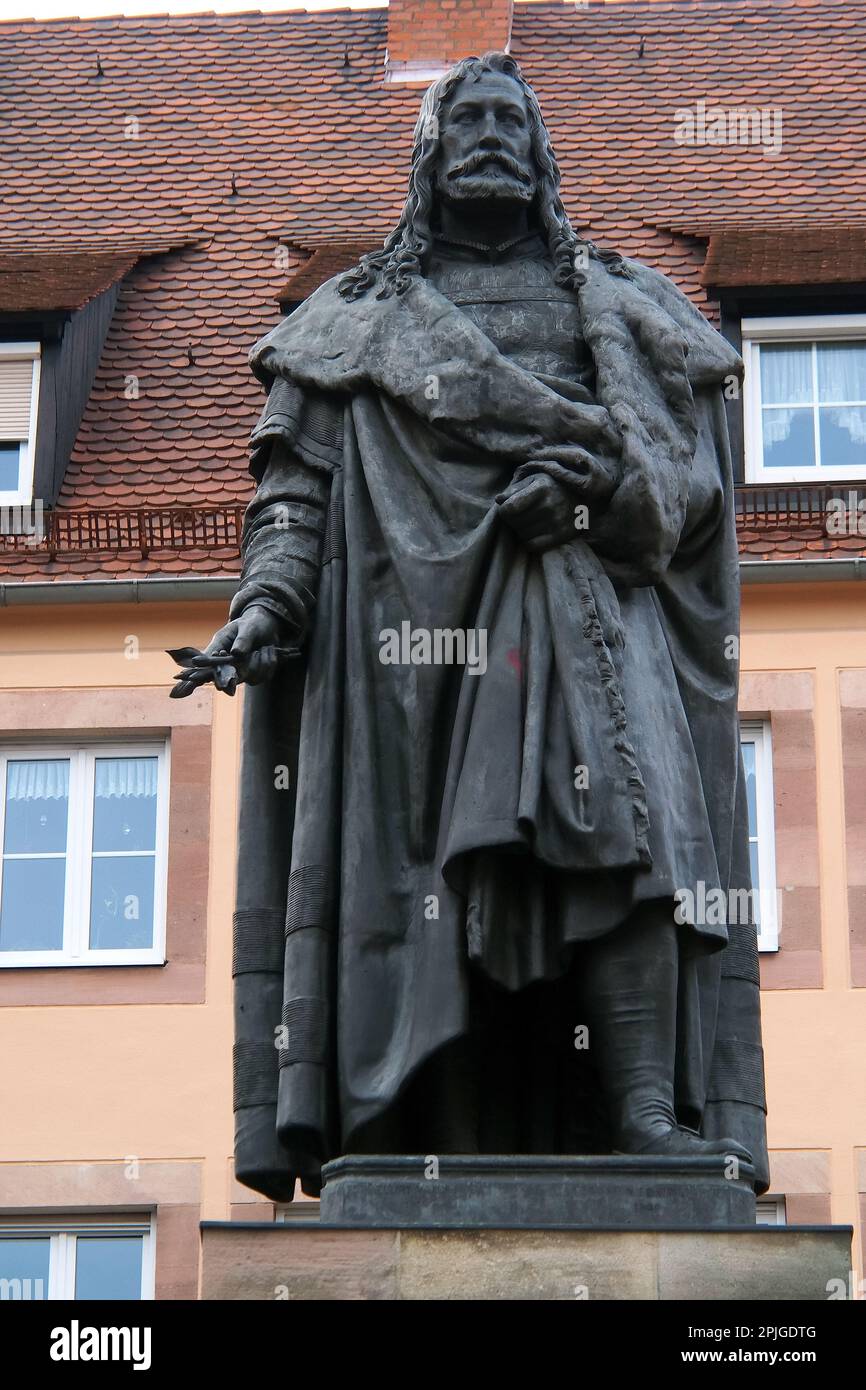 Statue of Albrecht Dürer, Nuremberg, Nürnberg, Bavaria, Bayern, Germany ...
