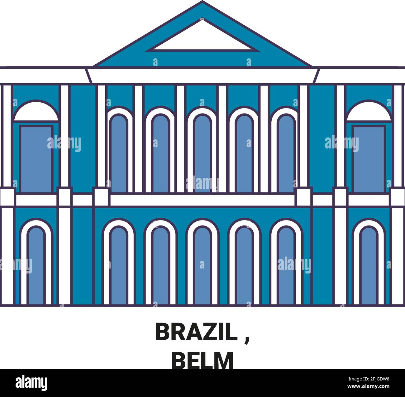 Brazil , Belm travel landmark vector illustration Stock Vector Image ...