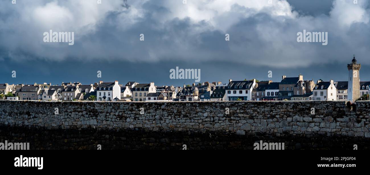 City Of Roscoff At The Finistere Atlantic Coast In Brittany, France ...