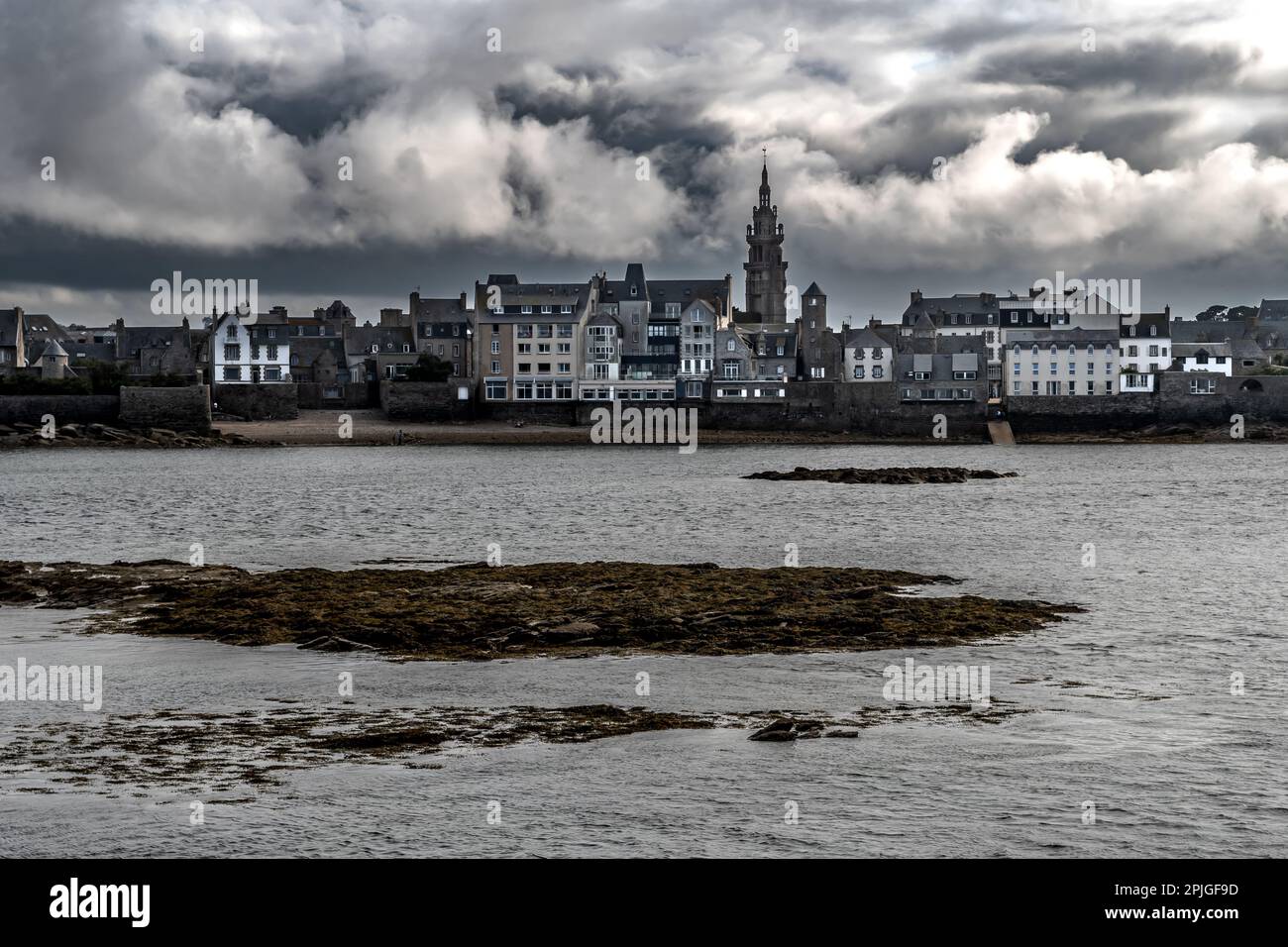 City Of Roscoff At The Finistere Atlantic Coast In Brittany, France ...