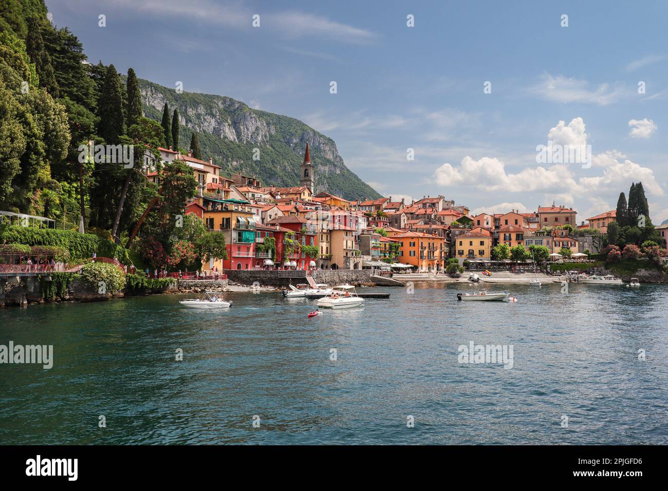 Picturesque Town Varenna with Colorful Architecture. Lake Como Village ...
