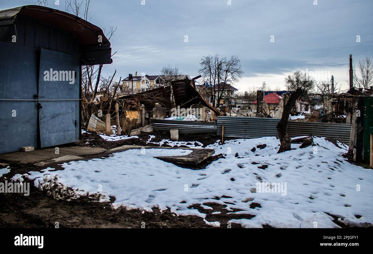 The buildings as well as the businesses were badly damaged by the ...