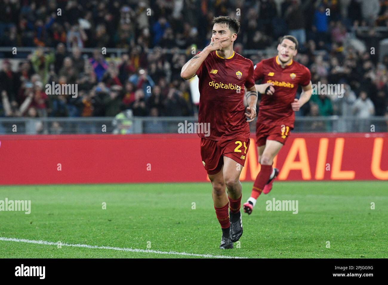Paulo dybala roma celebrate hi-res stock photography and images - Alamy