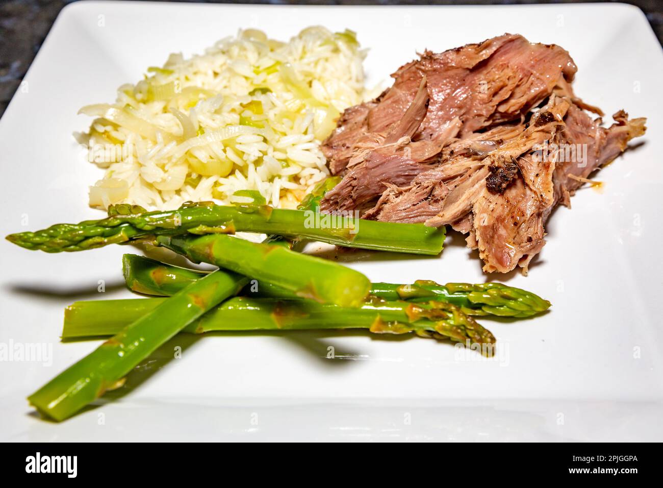 Traditional raw lamb shoulder meat ready to roast with Syrian seasoning ...