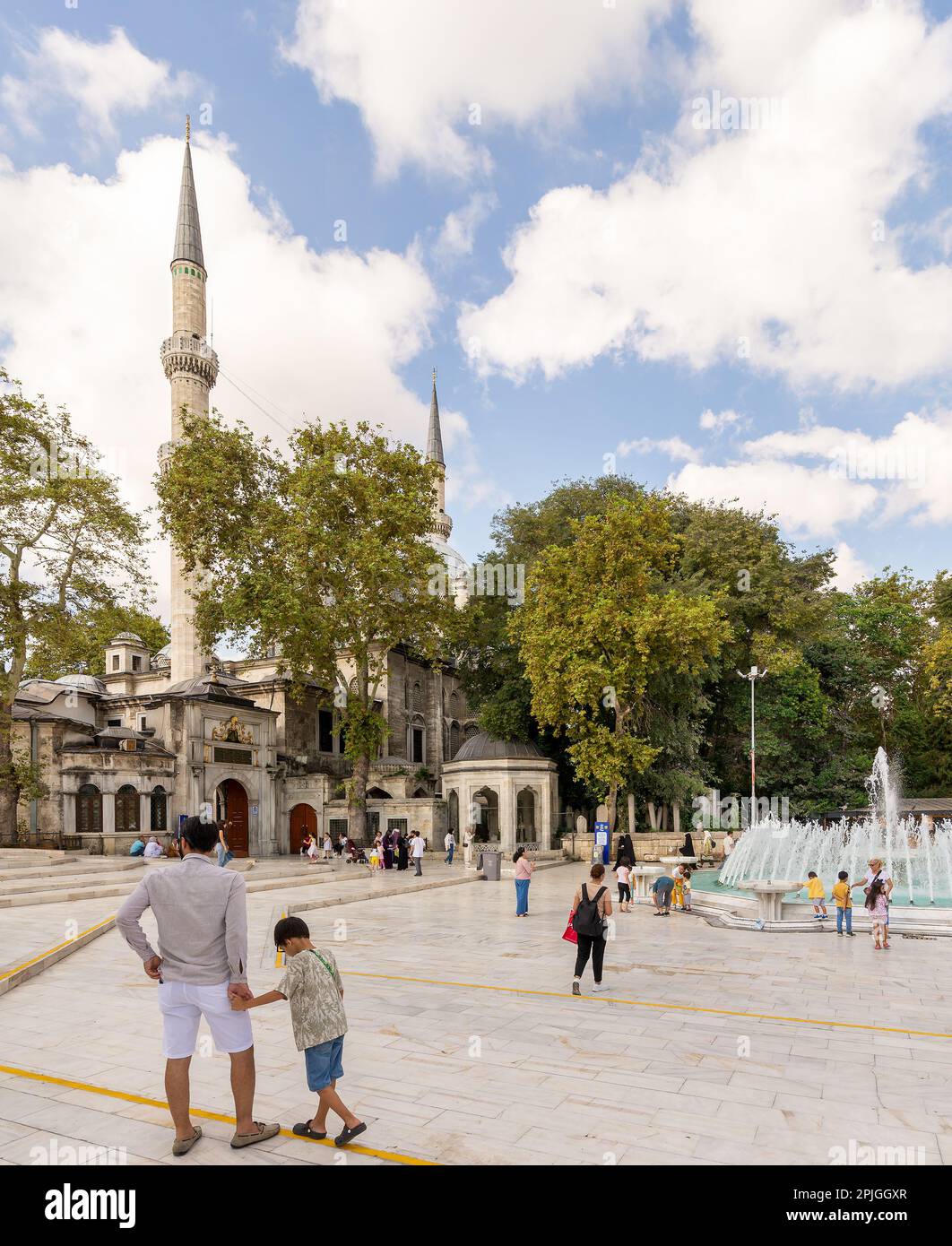 Istanbul, Turkey - September 31, 2022: Exterior day shot of Eyup Sultan ...
