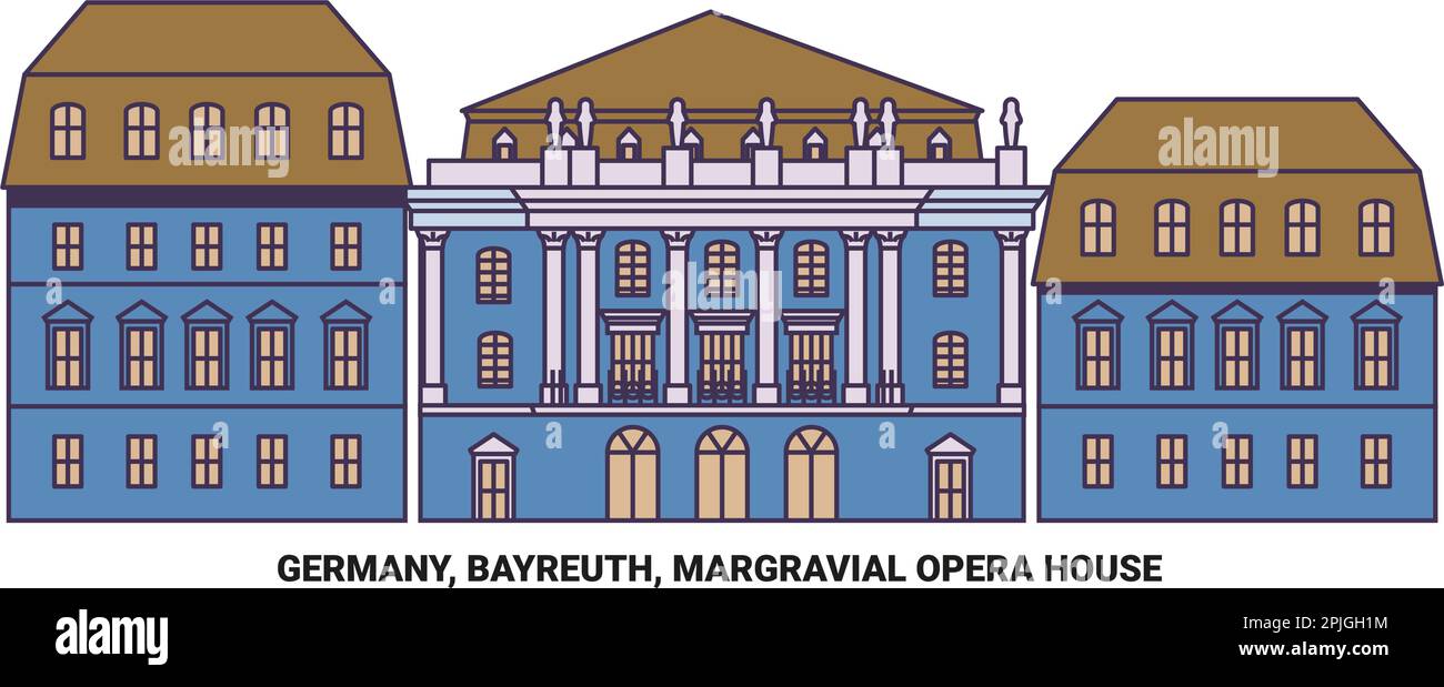 Germany, Bayreuth, Margravial Opera House travel landmark vector ...