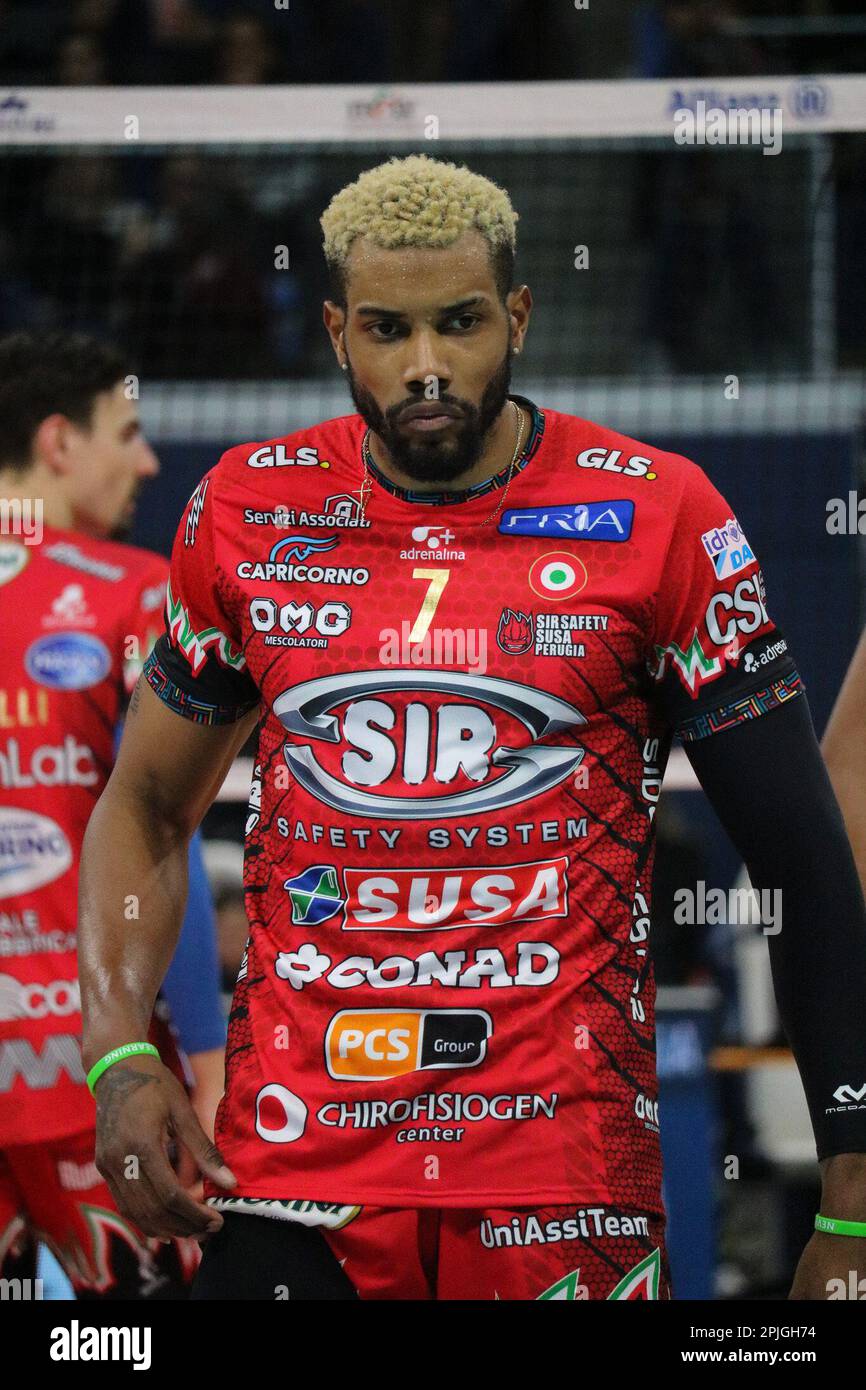 Milan, Italy. 02nd Apr, 2023. HERRERA JAIME (SIR SAFETY SUSA PERUGIA ...