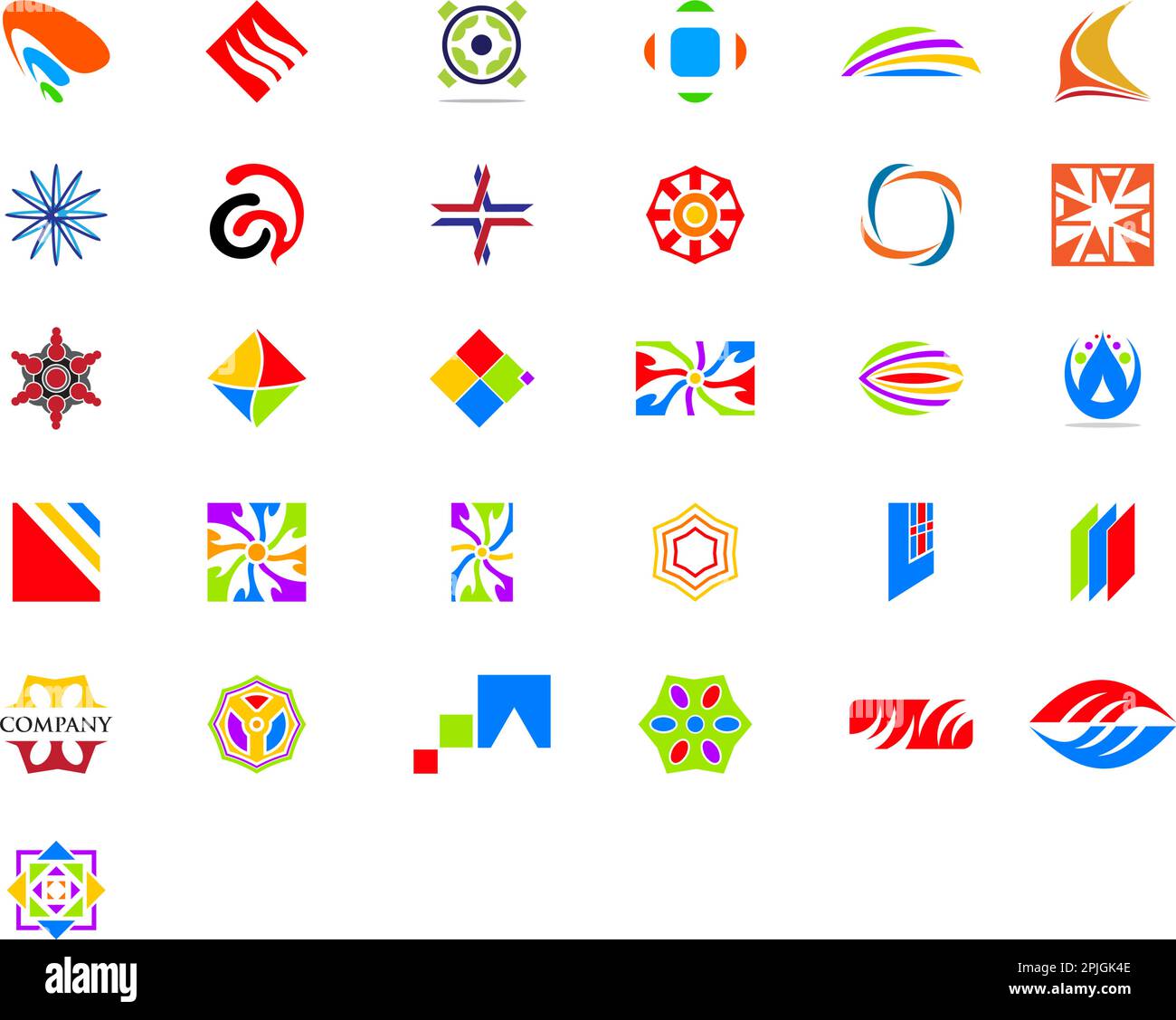 Set of Vector abstract logo design elements Stock Vector Image & Art ...