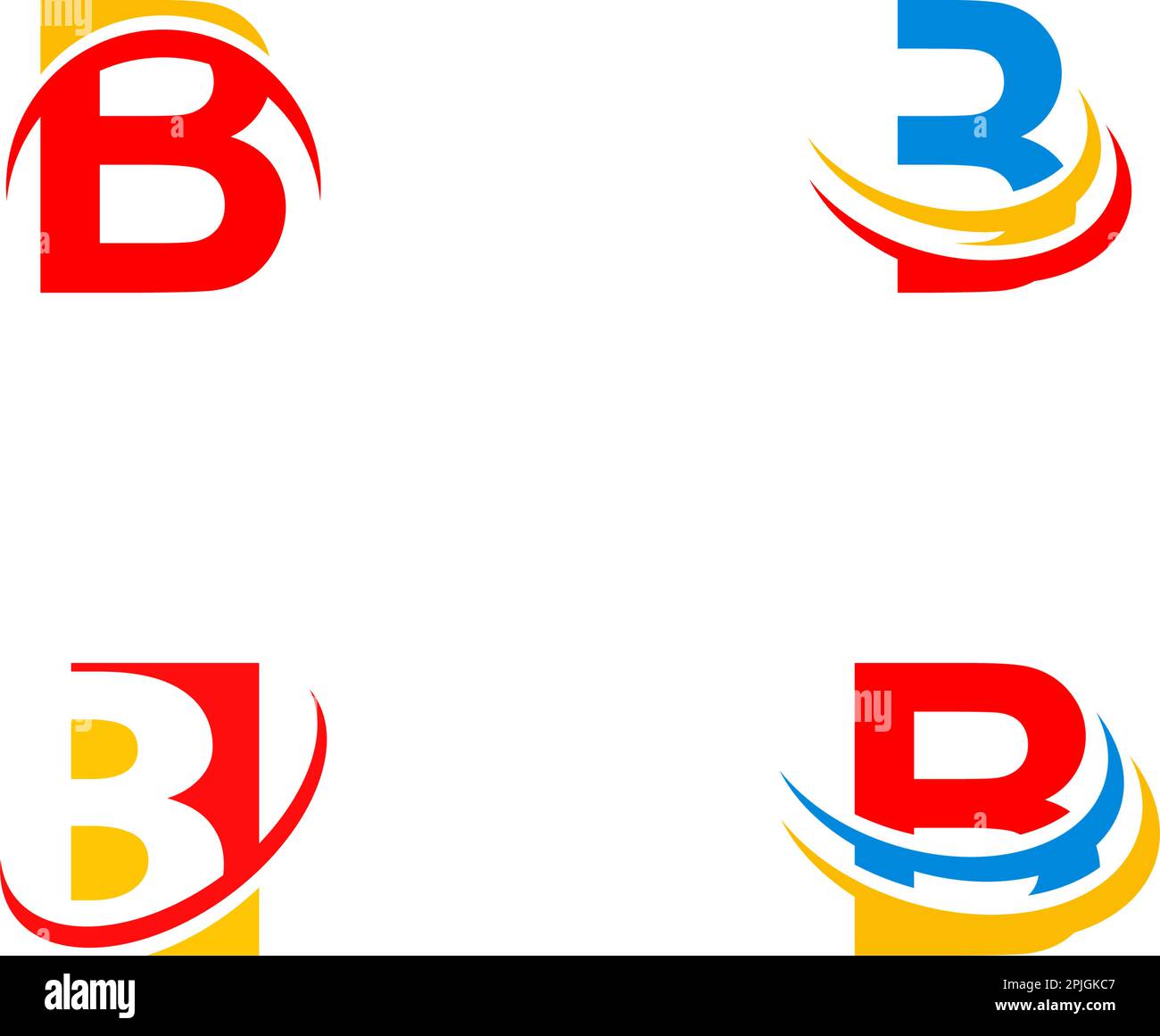 Set of Letter B Swoosh Logo Stock Vector Image & Art - Alamy