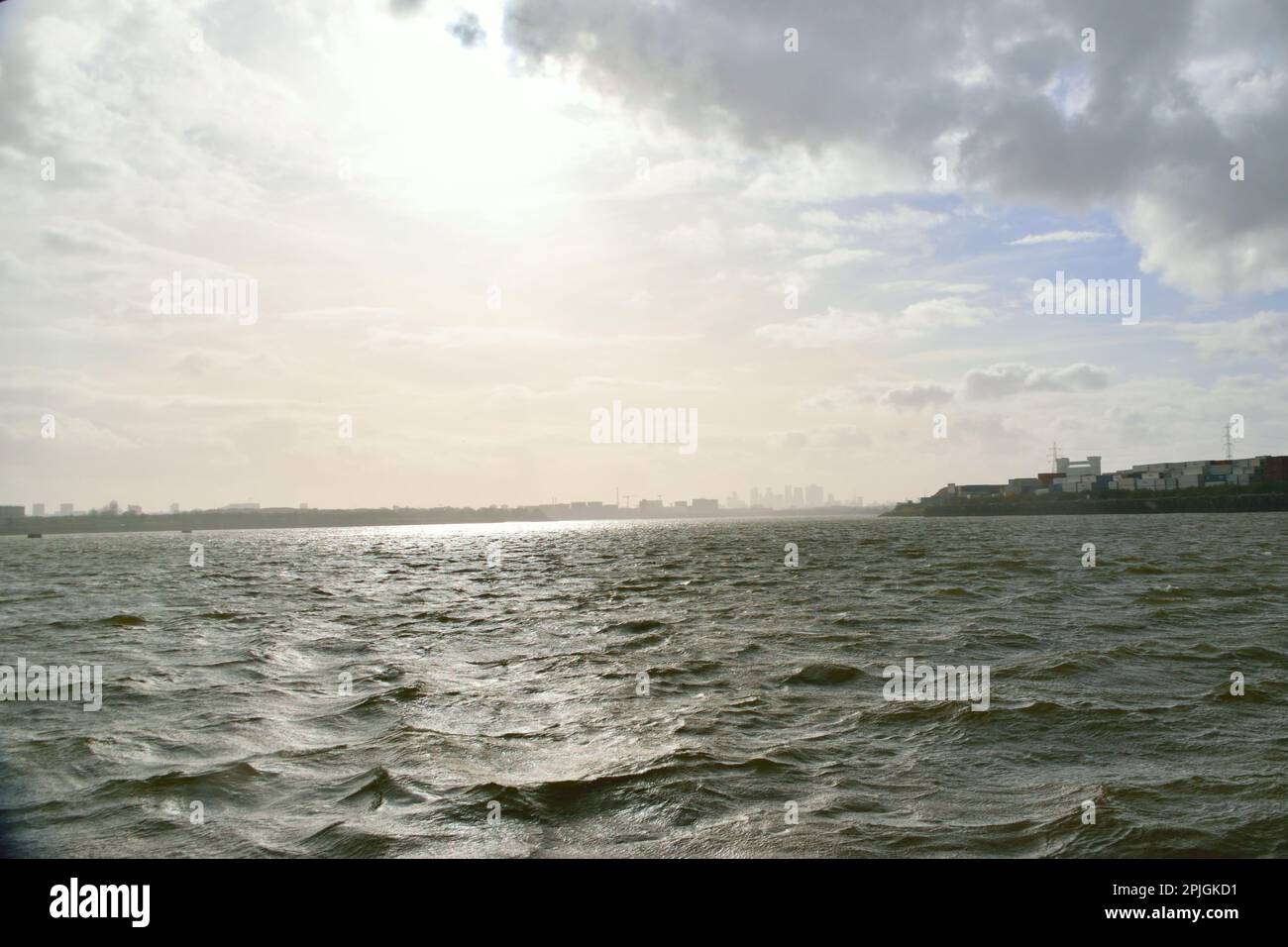 Rain storm in Barking Reach on the River Thames Stock Photo - Alamy