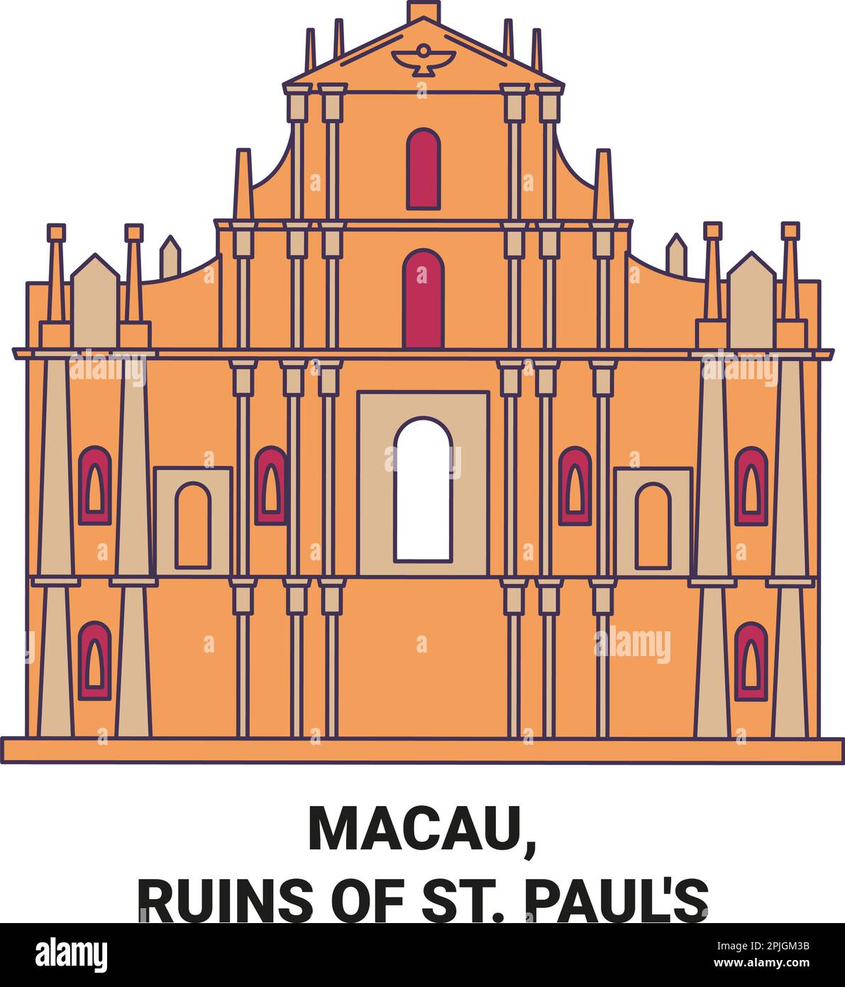 Historic centre of macau Stock Vector Images - Alamy