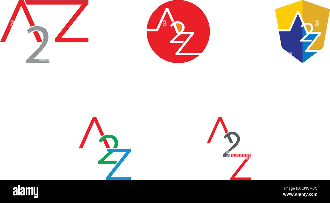 Set of Initial Letter A2Z Design Logo Stock Vector Image & Art - Alamy