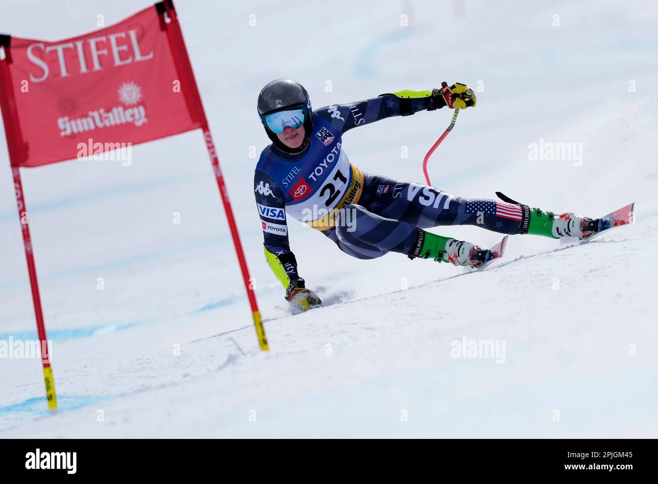 Camden Palmquist competes in the men's super-G ski race during the U.S ...