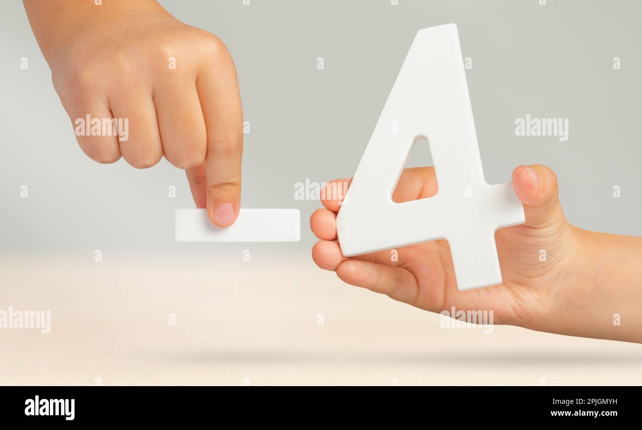 Number four hand hi-res stock photography and images - Alamy