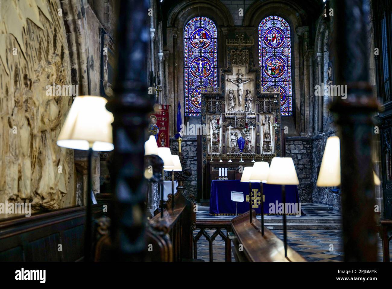 An Inside view of St Mary de Castro Church, Leicester Stock Photo - Alamy